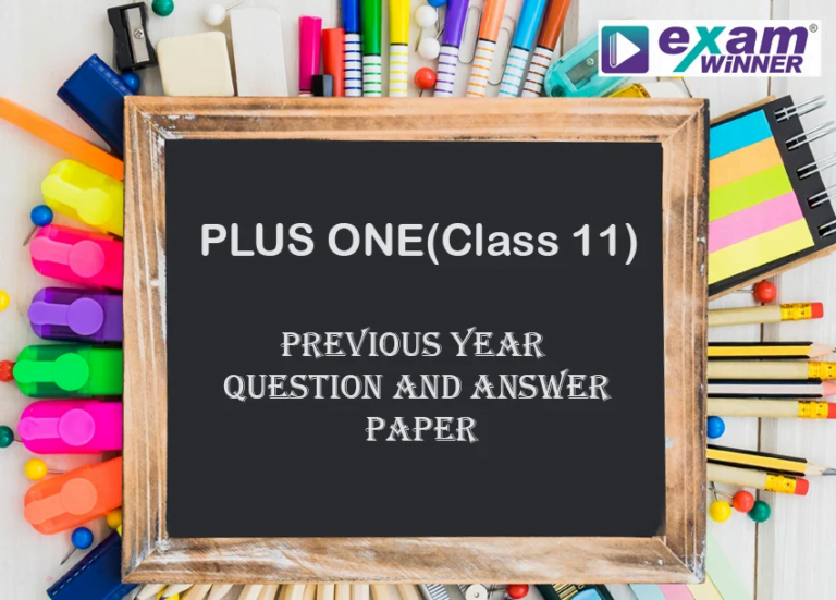 Plus One(Class 11) Final Exam(Board Exam) June 2022 Question Papers and ...